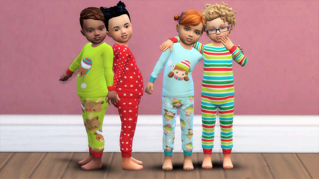 25+ Sims 4 CC Christmas Pajamas For The Whole Family