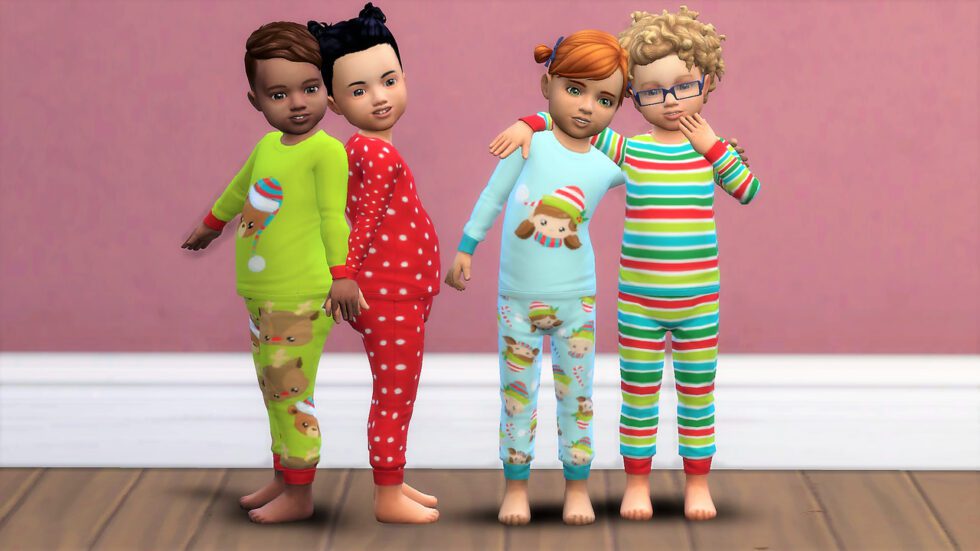 25+ Sims 4 CC Christmas Pajamas For The Whole Family