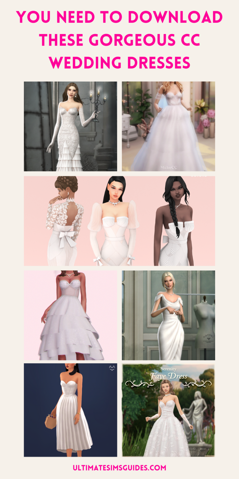 These Are The Cutest Sims 4 Cc Wedding Dresses Ultimate Sims Guides