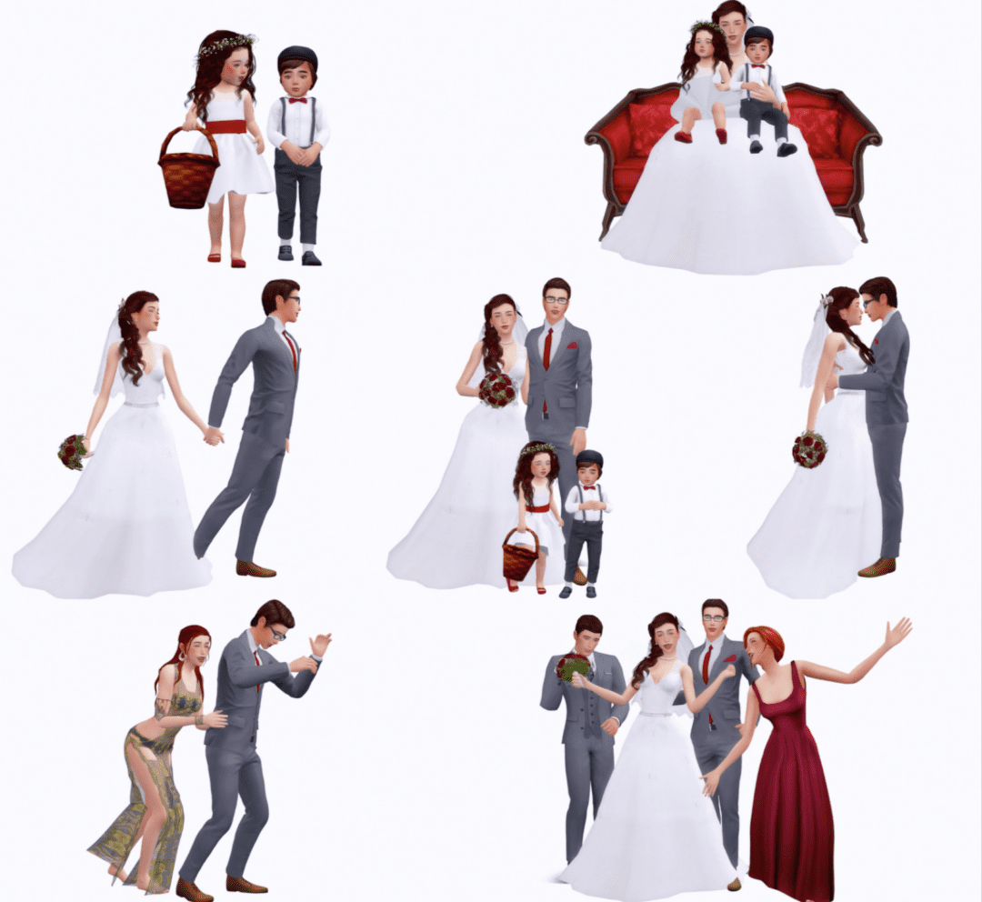 30+ Sims 4 CC Wedding Poses for Gorgeous Screenshots