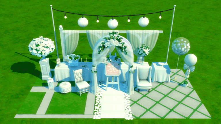 25+ Pieces of Sims 4 CC Wedding Decor For a Beautiful Day