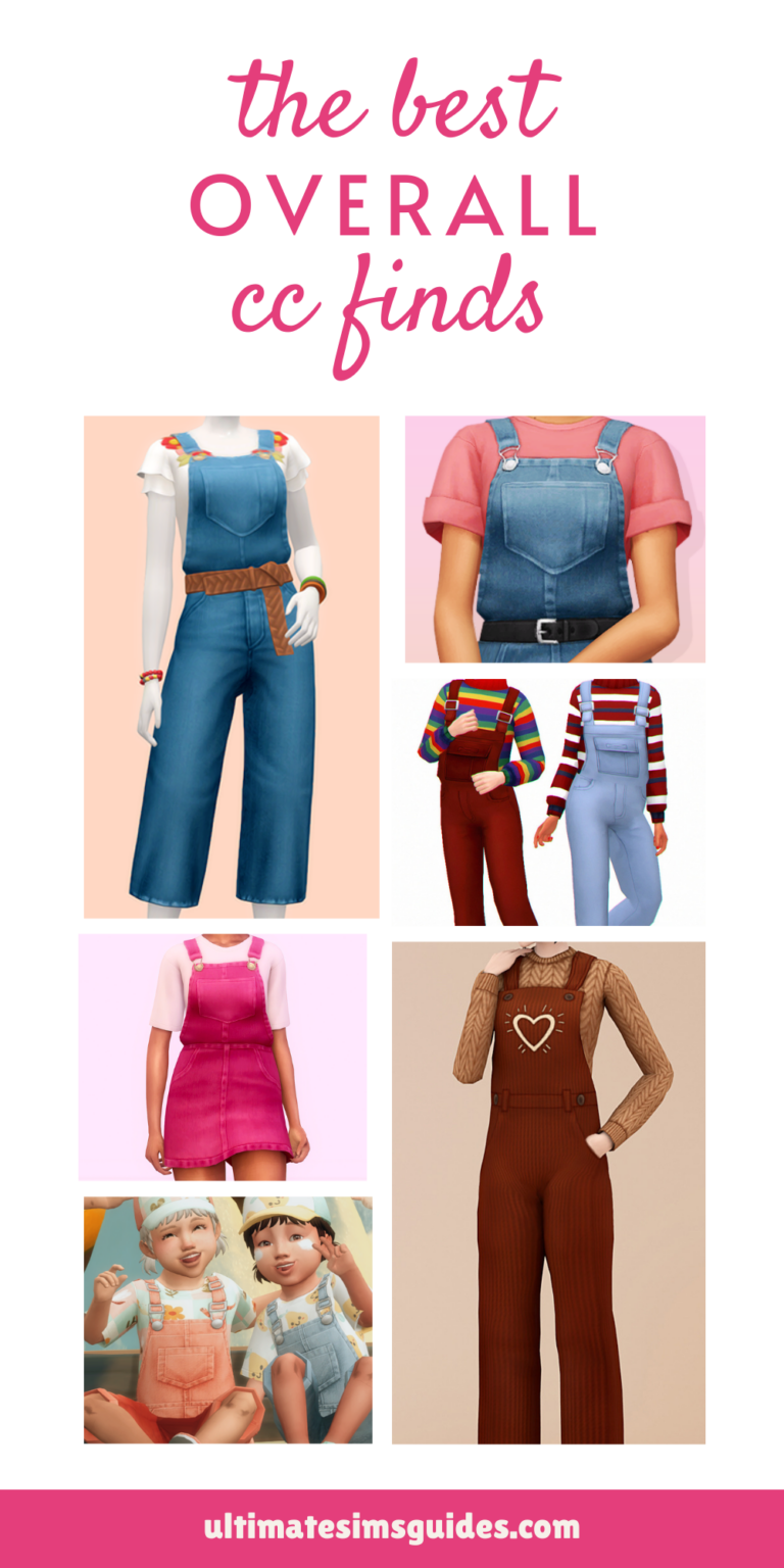 Adorable Sims 4 CC Overalls For Your Mods Folder