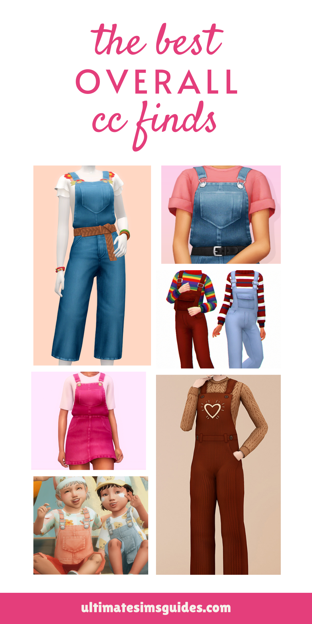 Adorable Sims 4 CC Overalls For Your Mods Folder
