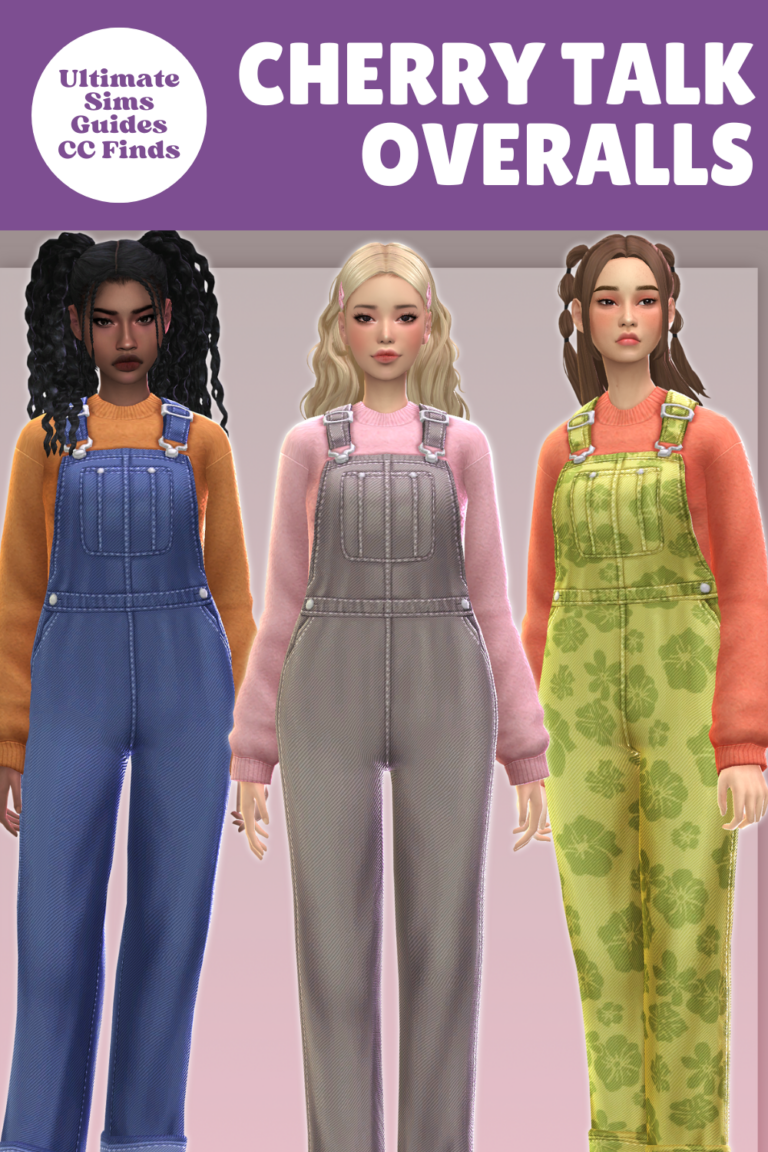 Adorable Sims 4 CC Overalls For Your Mods Folder