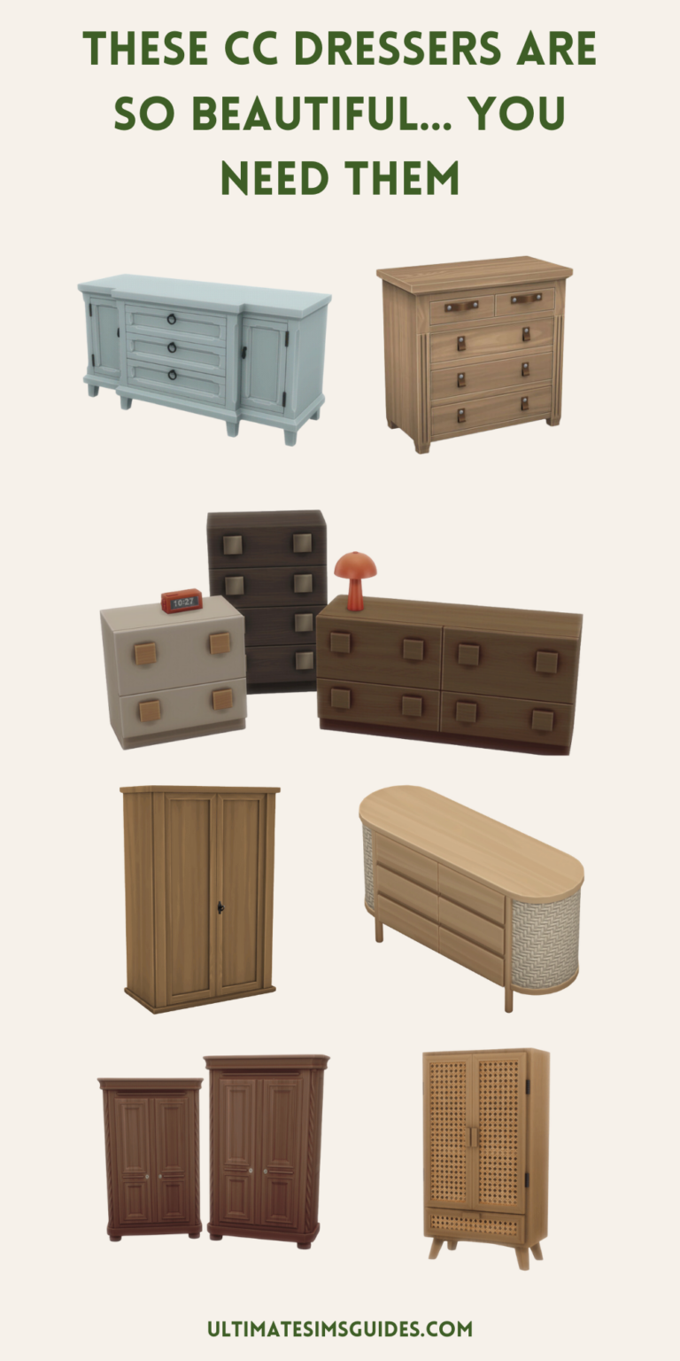 The Best Sims 4 CC Dressers & Wardrobes You Need - Ultimate Sims Guides