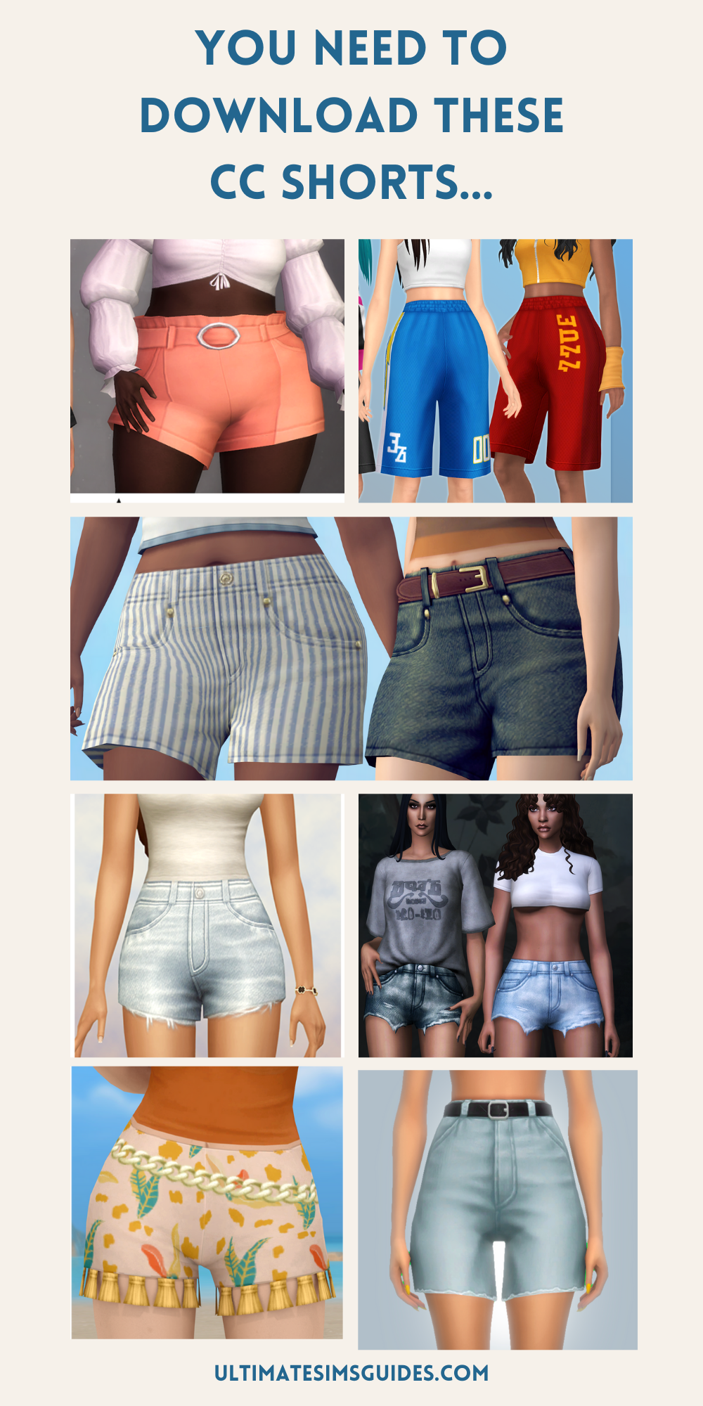 The Cutest Sims 4 CC Shorts For Your Mods Folder - Ultimate Sims Guides