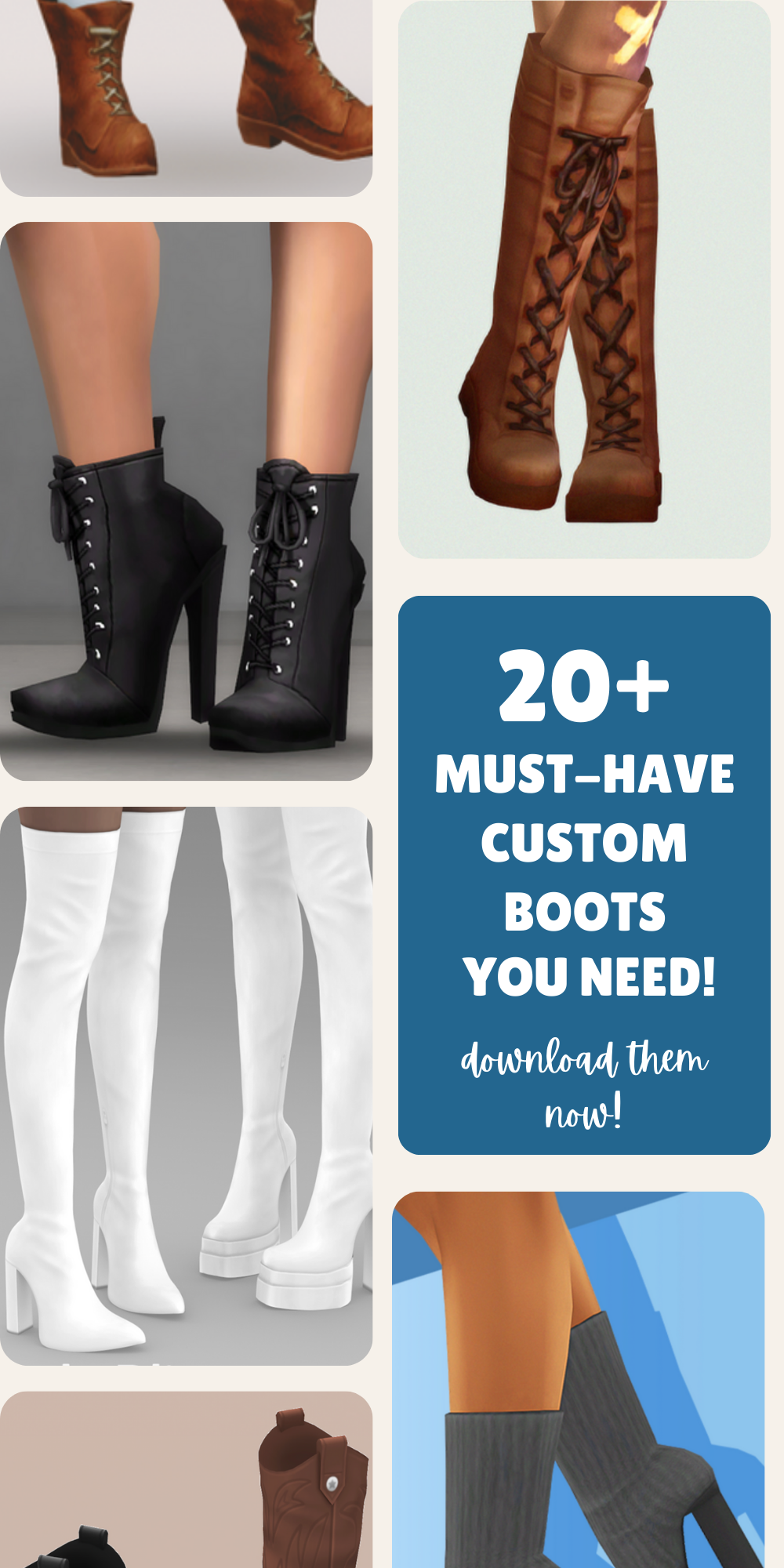 My Favourite Sims 4 CC Boots That You Need to Check Out – Ultimate Sims ...