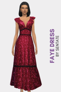 25+ Gorgeous Sims 4 CC Dresses by Sentate You Need - Ultimate Sims Guides