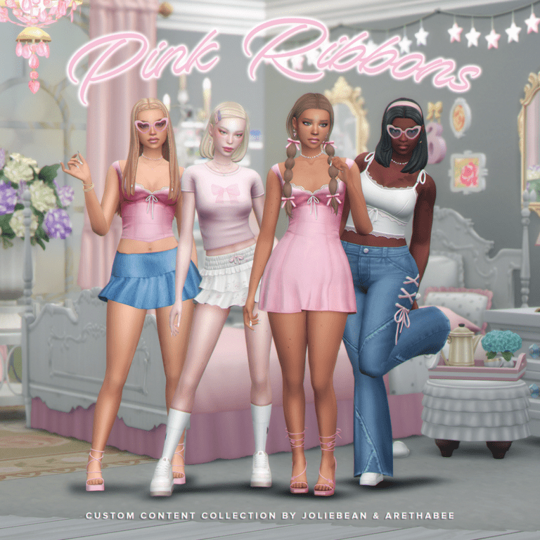 Pink Ribbons Collection by Joliebean & Arethabee – Ultimate Sims Guides