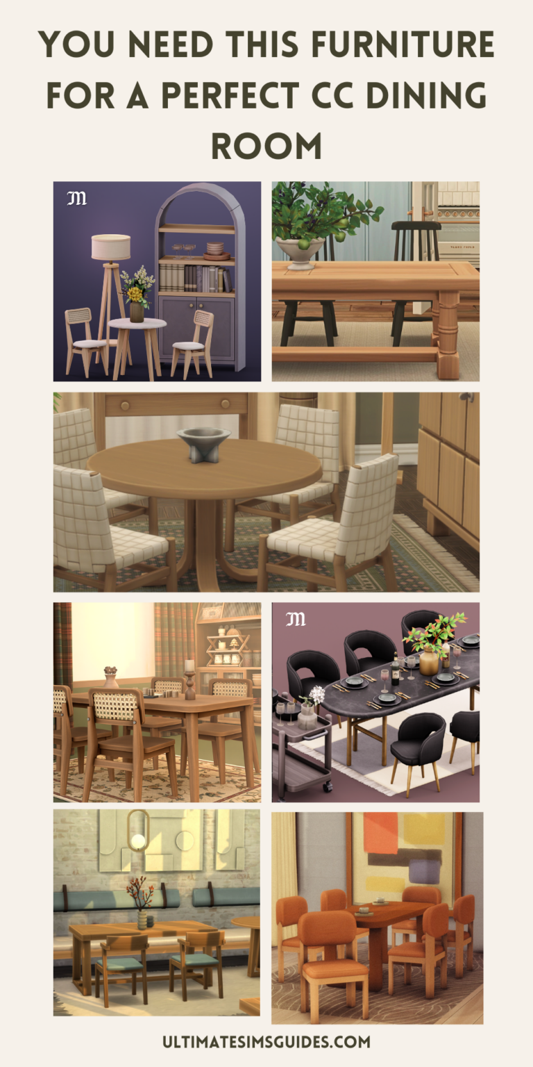 The Cutest Sims 4 CC Dining Room Furniture You’ll Love – Ultimate Sims ...