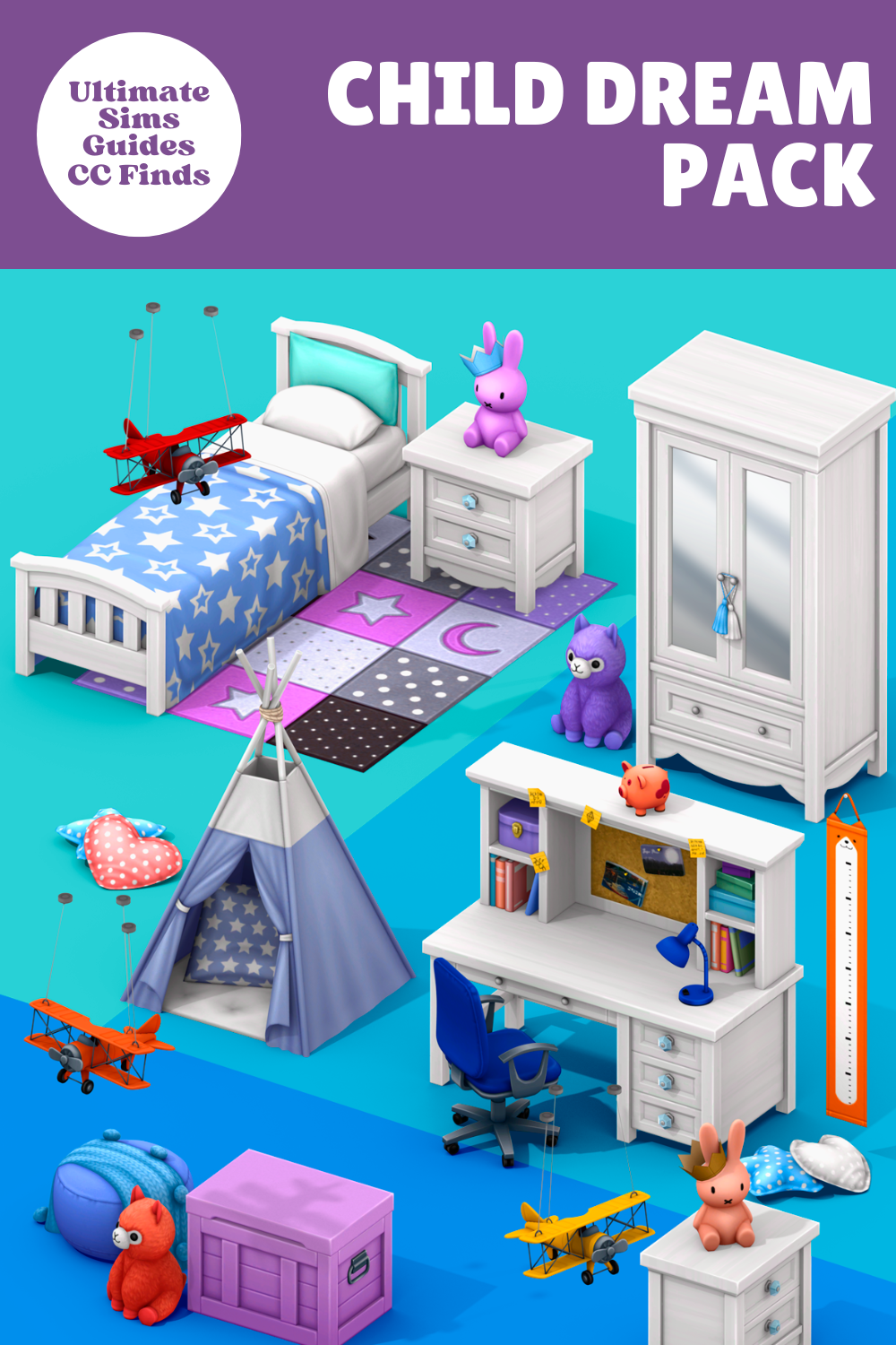 My Favourite Sims 4 Kid's Bedroom CC That You'll Love - Ultimate Sims Guides