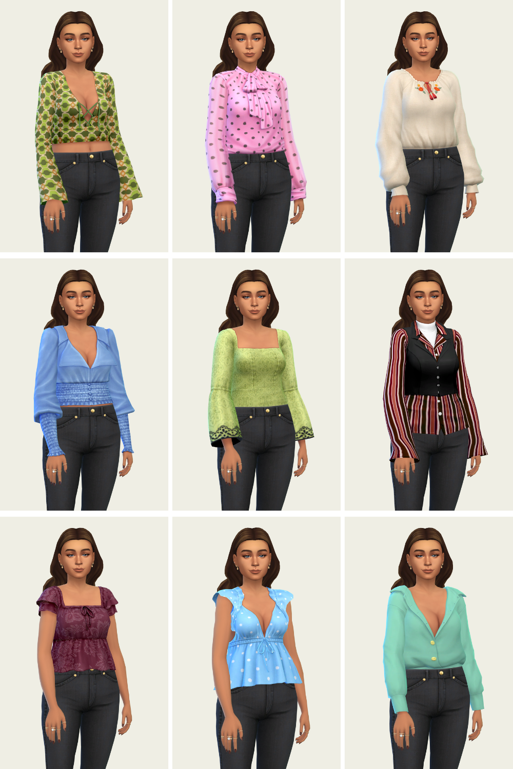 My Current Favourite Sims 4 CC Blouses - Ultimate Sims Guides