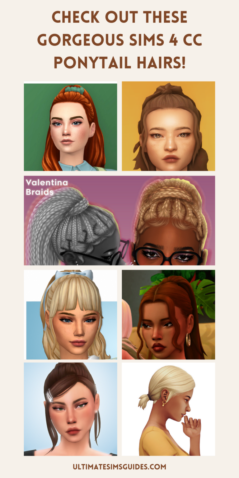 Here Are The Cutest Sims 4 CC Ponytail Hairs Out There – Ultimate Sims ...