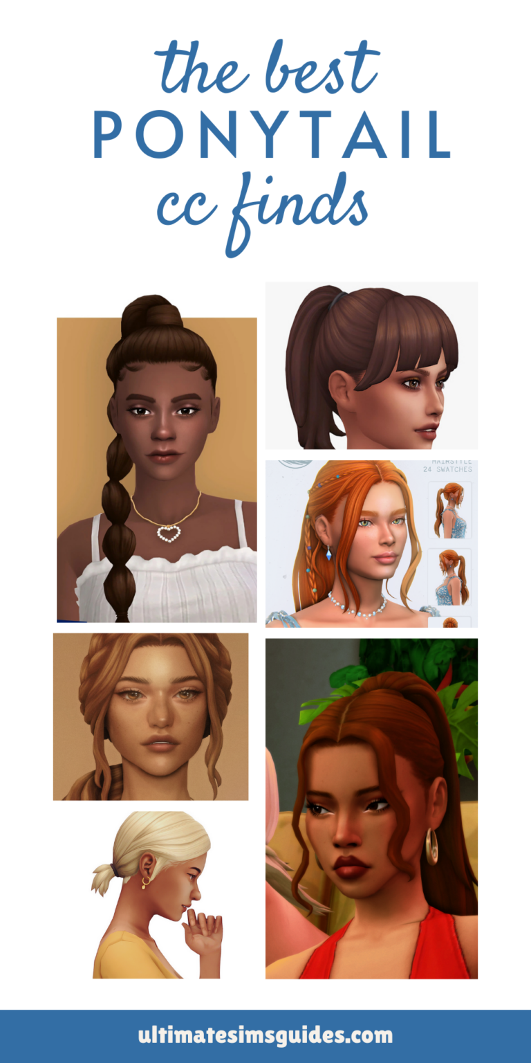 Here Are The Cutest Sims 4 CC Ponytail Hairs Out There – Ultimate Sims ...