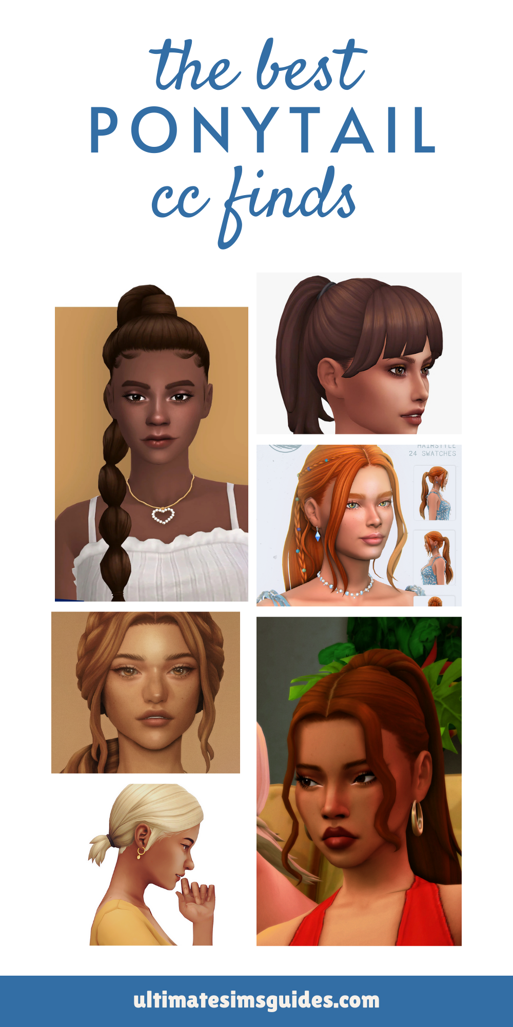 Here Are The Cutest Sims 4 CC Ponytail Hairs Out There – Ultimate Sims ...