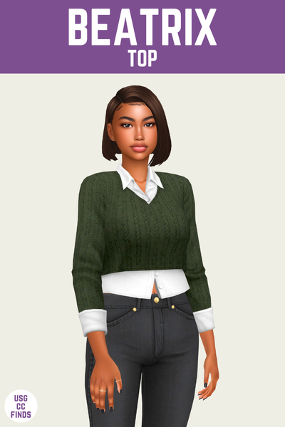 You Need These Gorgeous Sims 4 CC Layered Tops - Ultimate Sims Guides