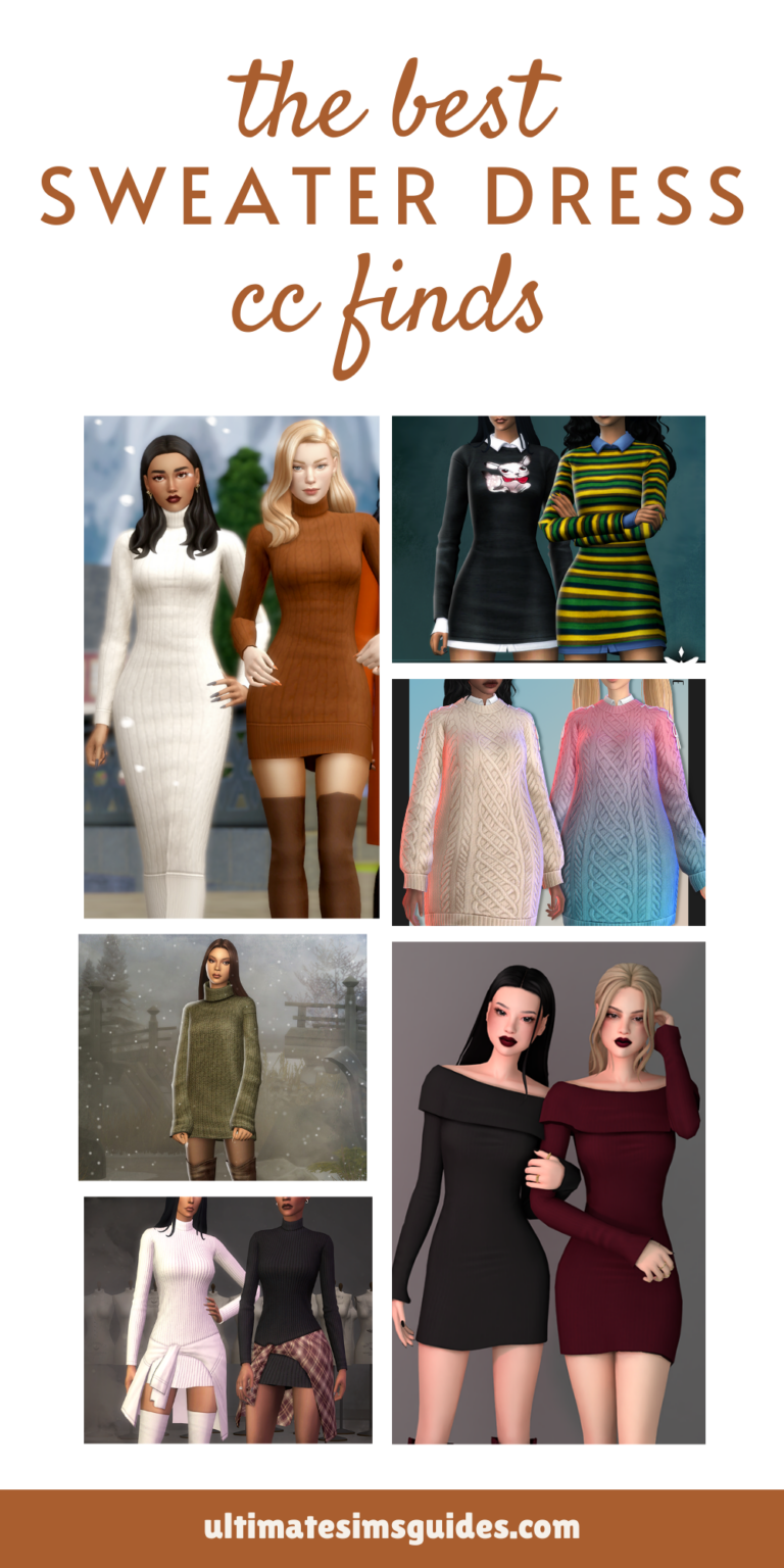 You Need These Beautiful Sims 4 CC Sweater Dresses – Ultimate Sims Guides