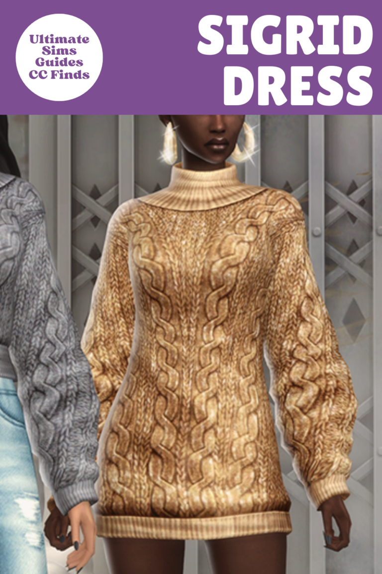 You Need These Beautiful Sims 4 CC Sweater Dresses - Ultimate Sims Guides