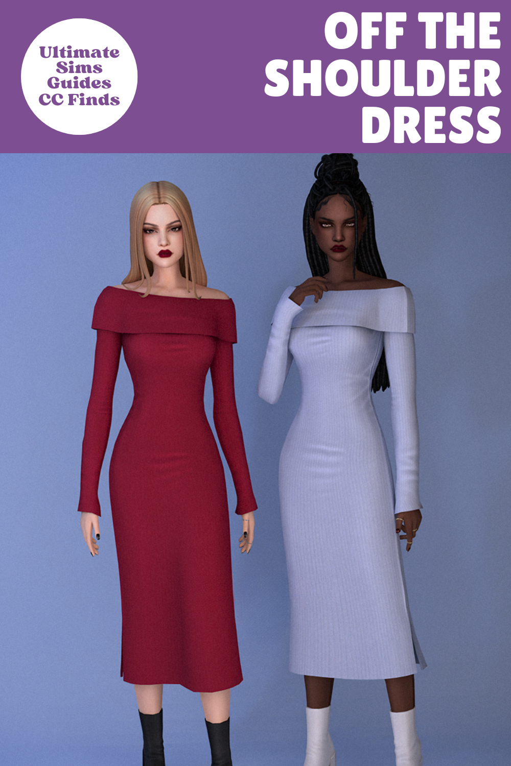You Need These Beautiful Sims 4 CC Sweater Dresses - Ultimate Sims Guides