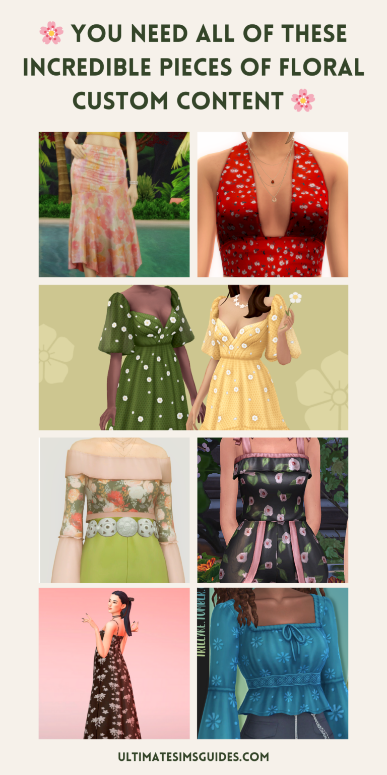 25+ Pieces of Gorgeous Sims 4 Floral CC – Ultimate Sims Guides