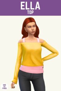 25+ Gorgeous Sims 4 CC Long Sleeve Tops You Need - Ultimate Sims Guides
